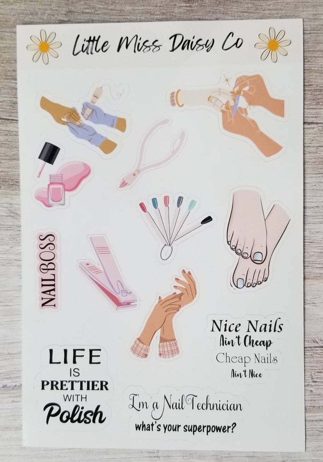 Nail Tech Sticker Sheet - Etsy
