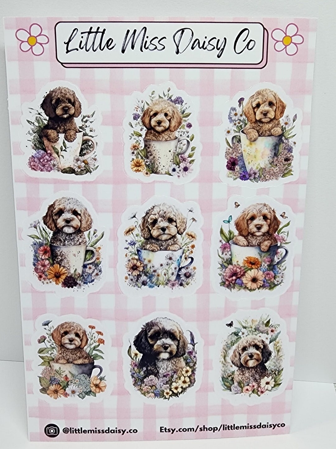 Cockapoo Puppy Sticker Sheet - Etsy