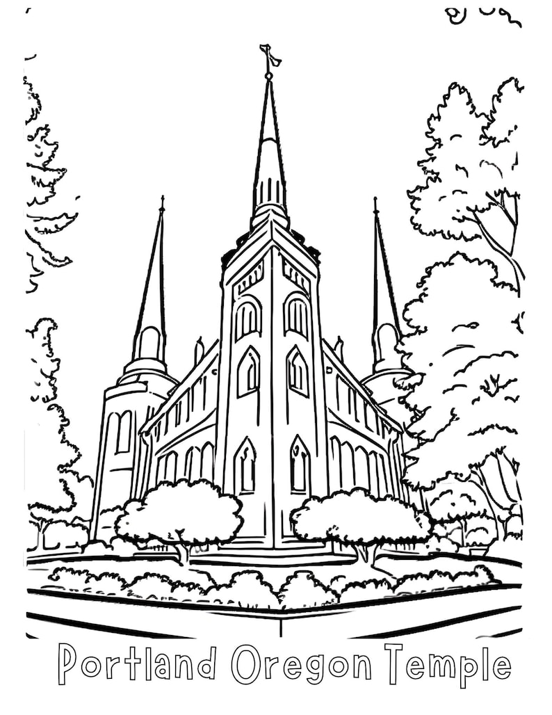 LDS Temple Coloring Pages // 6 Temples // Instant Digital Download - Etsy
