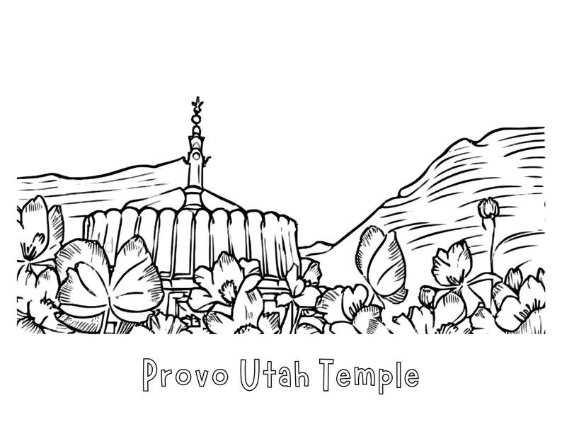 LDS Temple Coloring Pages // 6 Temples // Instant Digital Download - Etsy