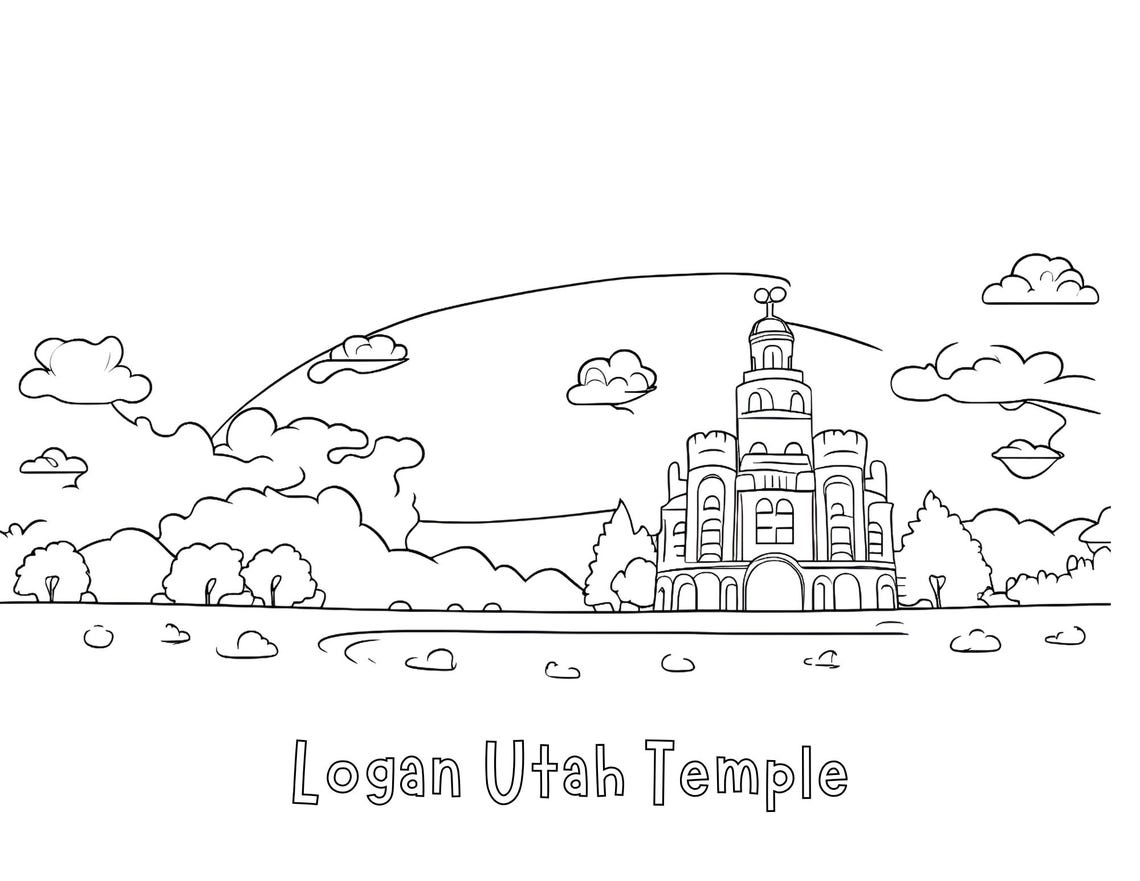 LDS Temple Coloring Pages // 6 Temples // Instant Digital Download - Etsy