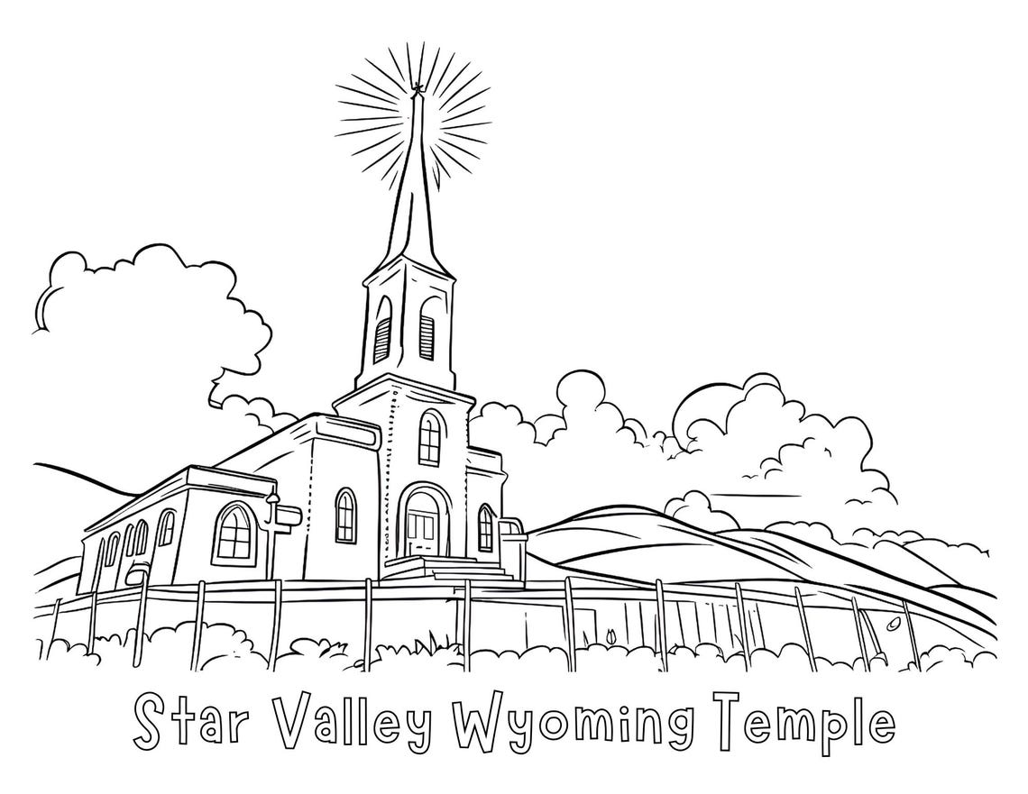 LDS Temple Coloring Pages // 6 Temples // Instant Digital Download - Etsy