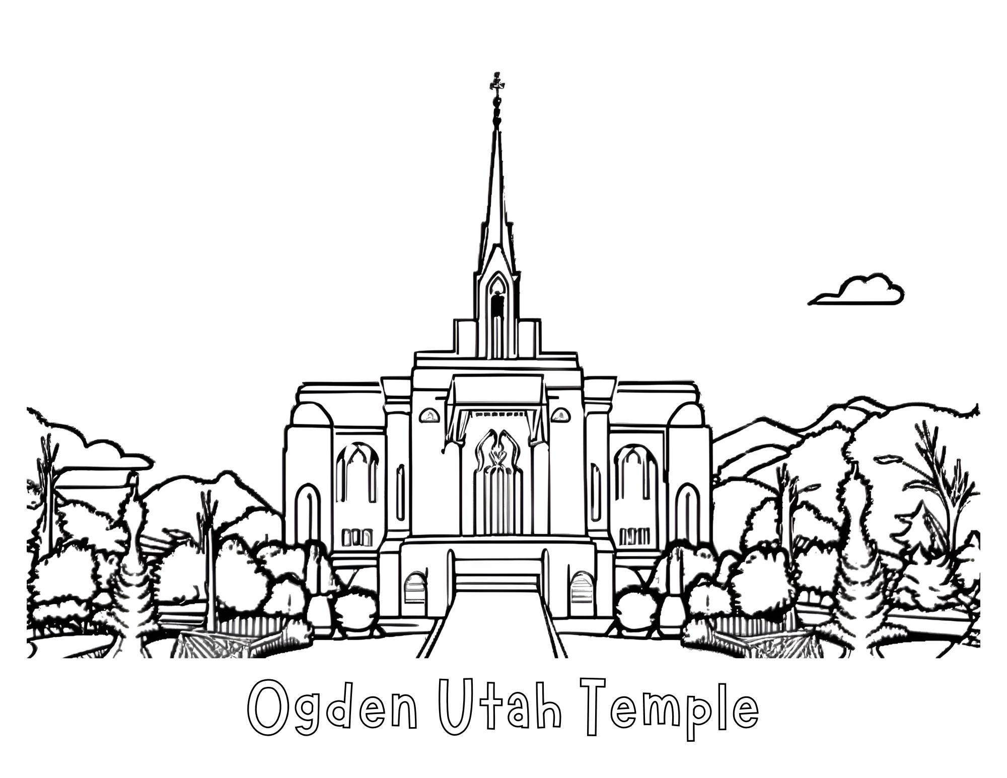 LDS Temple Coloring Pages // 6 Temples // Instant Digital Download - Etsy