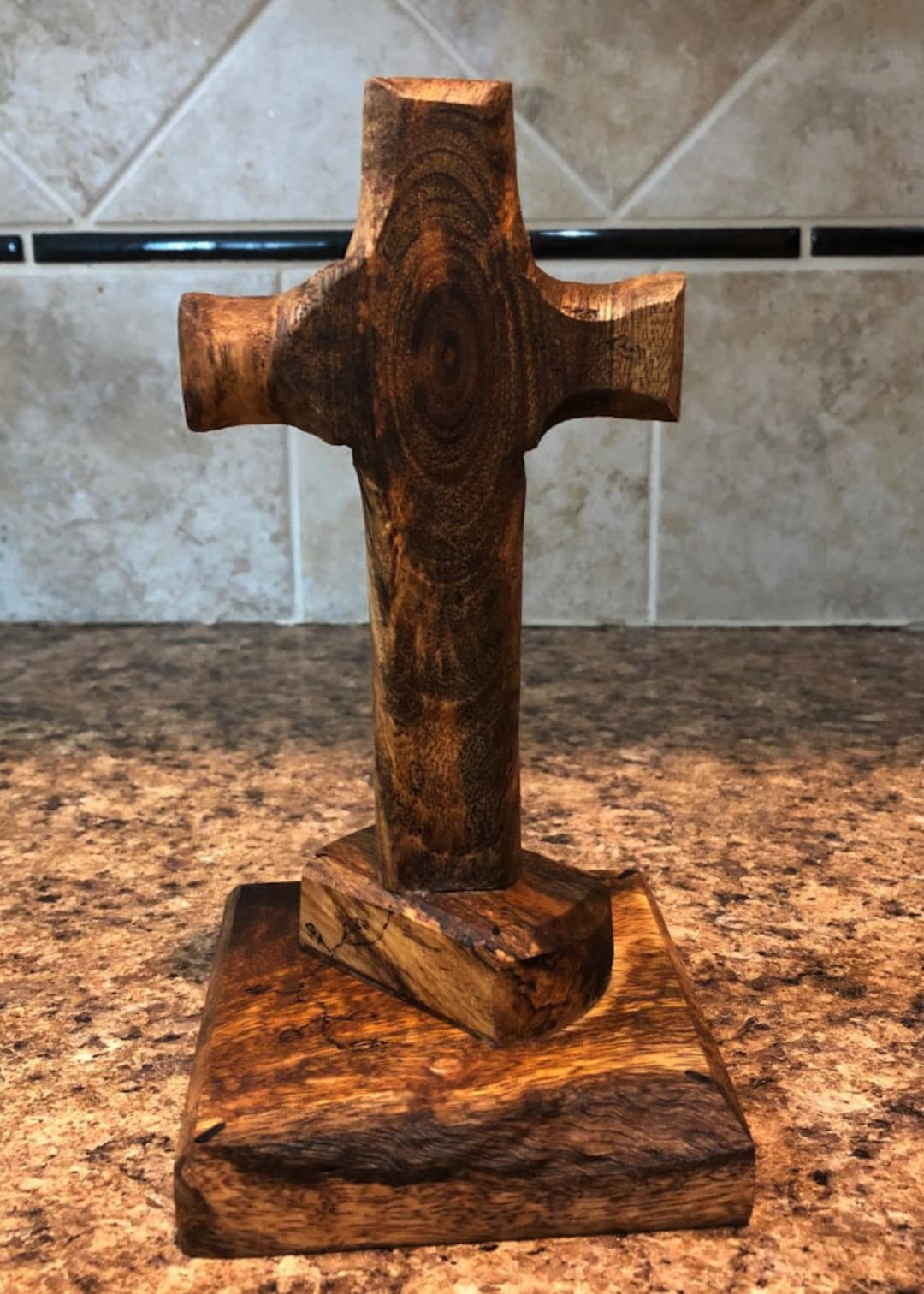 7-1/2 Inch Tall Cross Made From Mango Woodmade to Look Rustic - Etsy