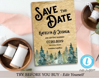 Rustic save the date | Etsy
