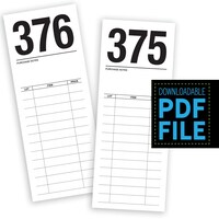 Auction Bid Card Printable Bid Cards With Notes, Numbered Card ...