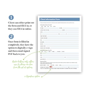 Veterinary Intake Form With Digital Signature - Online or Print Use ...