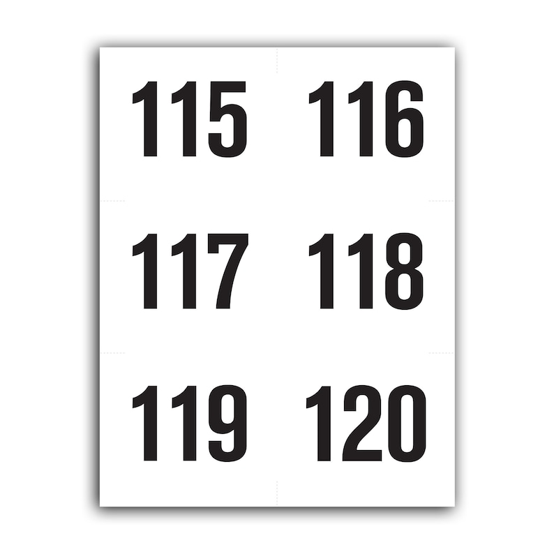 Small Numbers 1-150 - 6 per Page Digital PDF File for Downloading ...