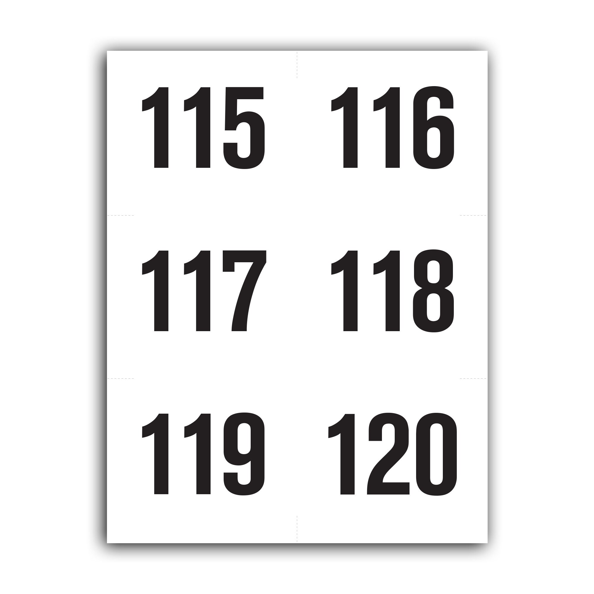 Small Numbers 1-150 - 6 per Page Digital PDF File for Downloading ...