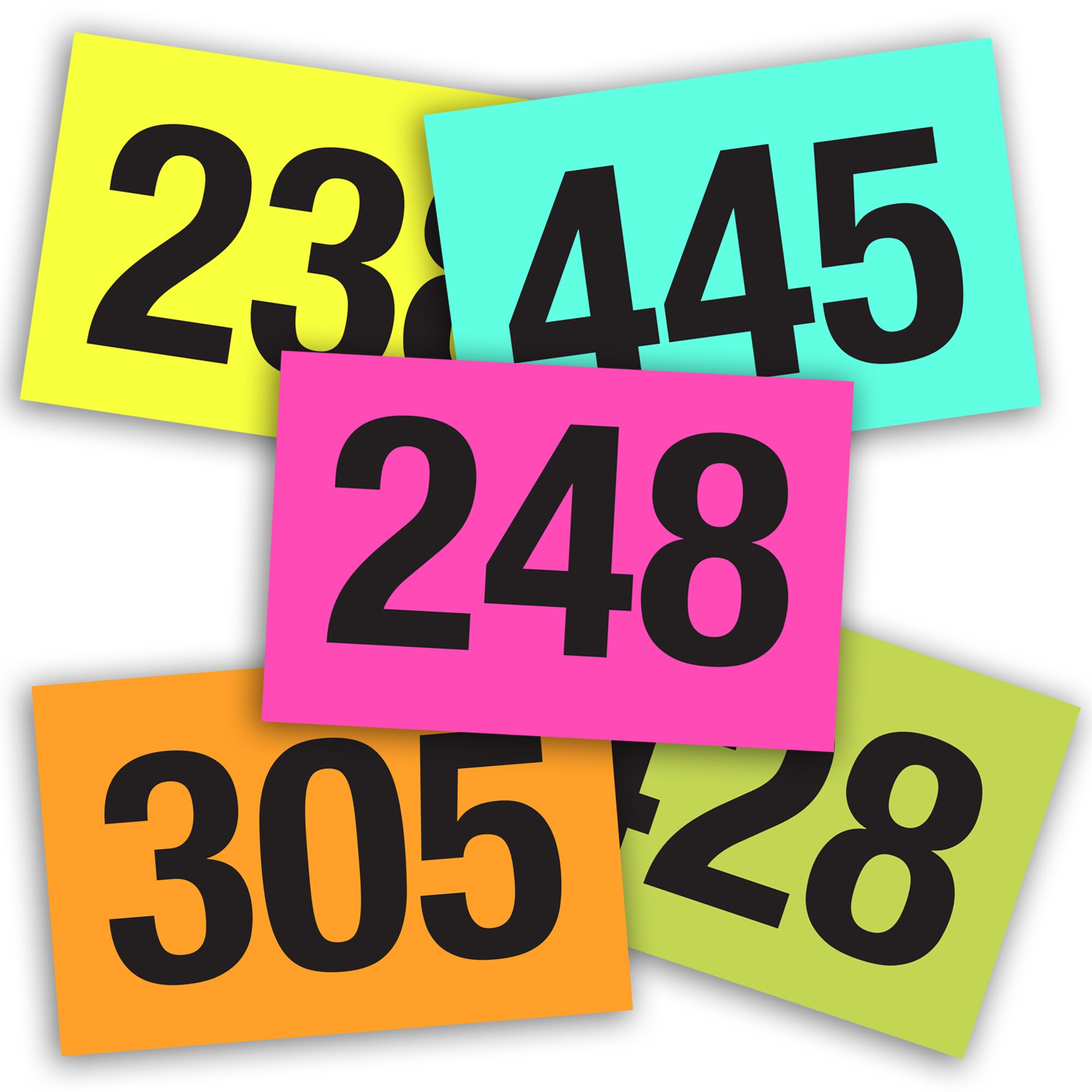 Auction Bid Cards - Half Size, Folded, 1-600, Paddle Sticks, Fundraiser ...