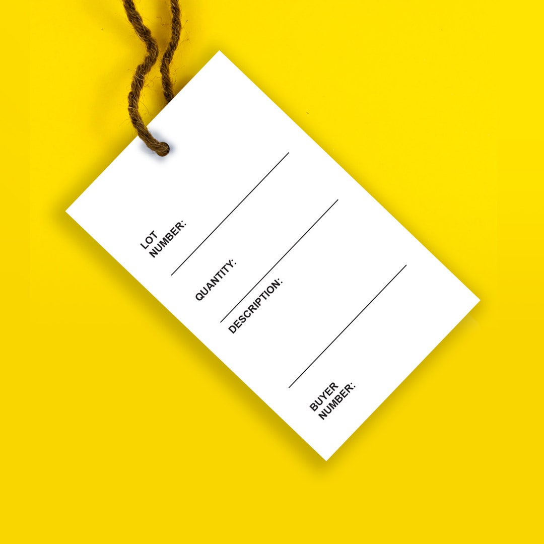 Auction Tag - Print as Many as You Need, PDF, Digital File, Fundraising ...