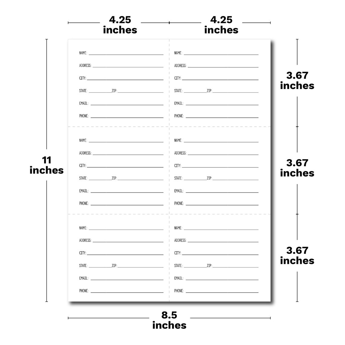 Entry Form - 6 per Page Digital PDF File, Downloading, Auction, School ...
