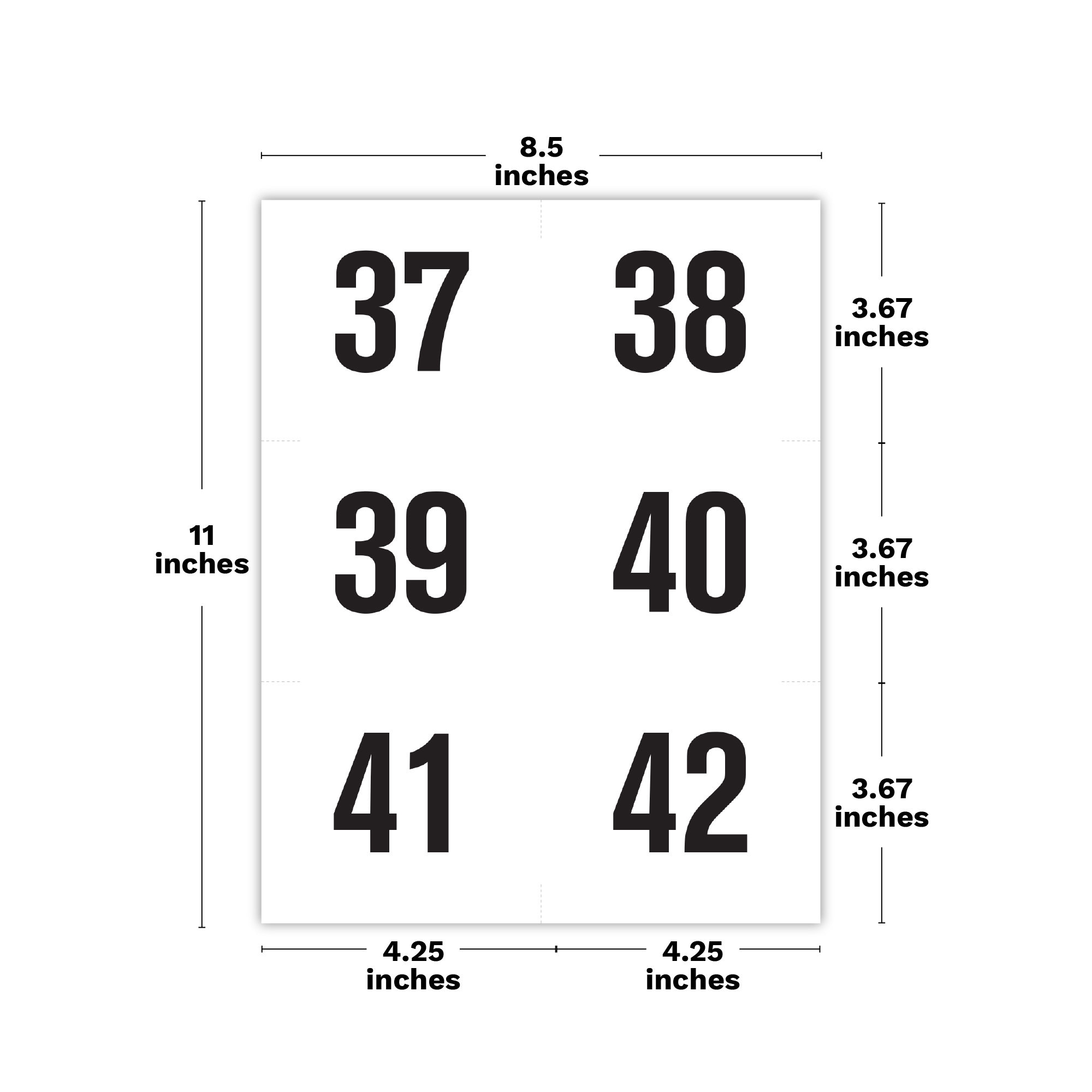 Small Numbers 1-150 - 6 per Page Digital PDF File for Downloading ...