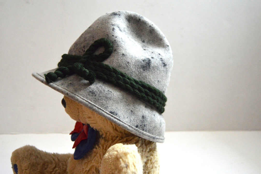 Vintage Hunting Hat Trachten Hat With Cord Fedora Wool Hat Hunter Beige ...