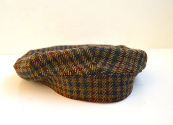 Vintage Tweed Baker Boy Cap Wigens Sweden Brown Grey … - Gem