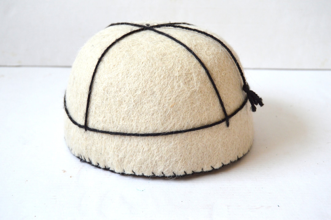 Traditional Georgia Felt Hat Svaneti Wool Sheep Hat With Cord Men's ...