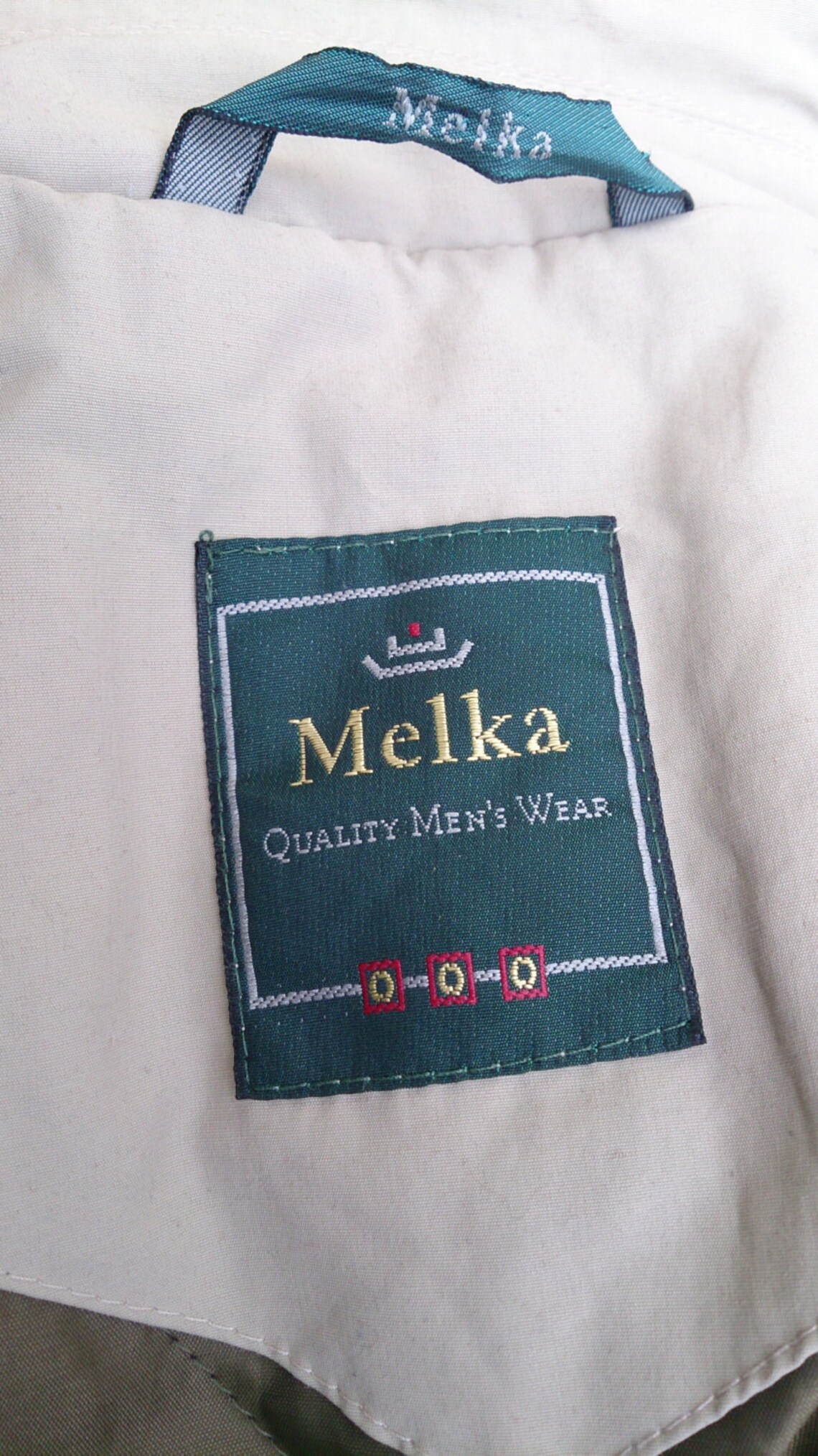 Vintage Men's Trench Coat Long Duster Jacket Melka Beige Double ...