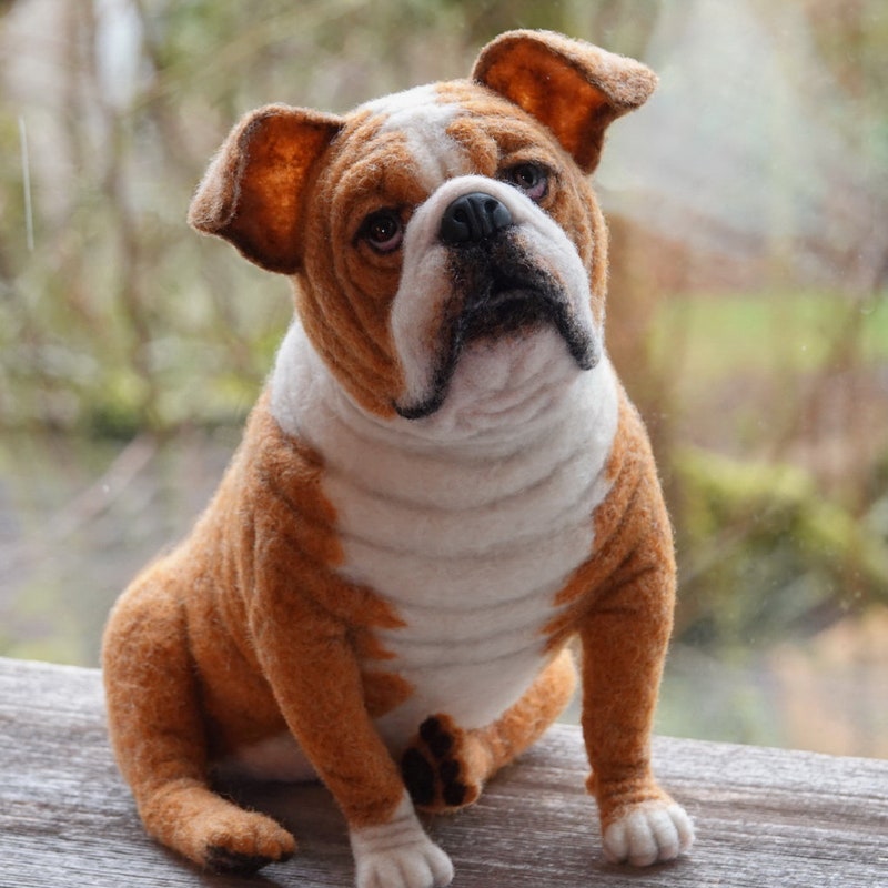 Felt Bulldog - Etsy