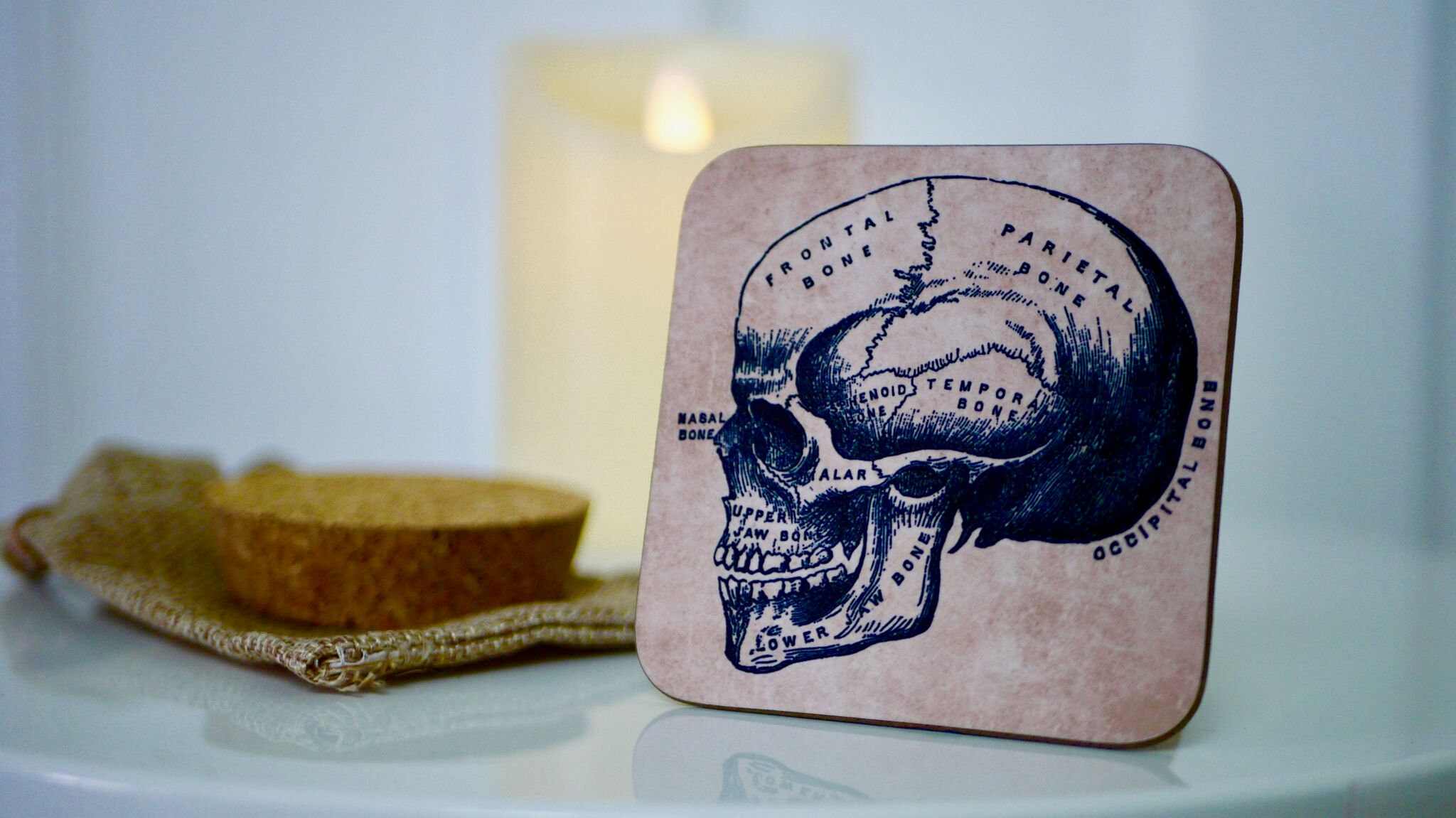 Skull Coasters - Retro, Vintage, Scary Coasters, Halloween Decor ...
