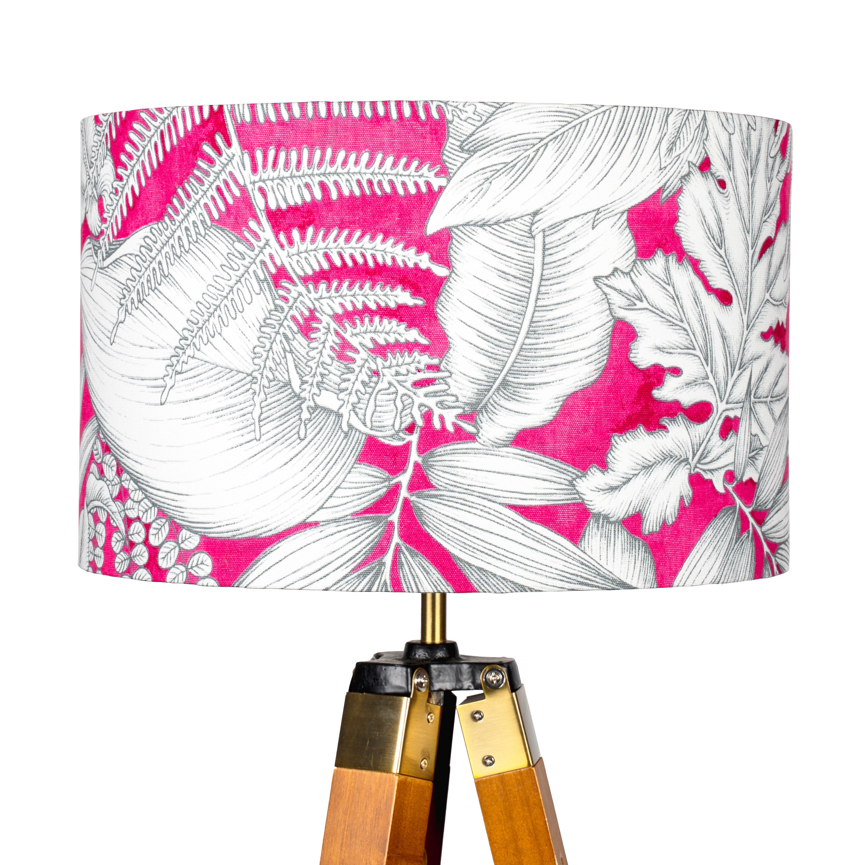 Pink Lampshade Hot Pink Tropical 20cm 25cm 30cm 35cm 40cm Drum Lamp ...