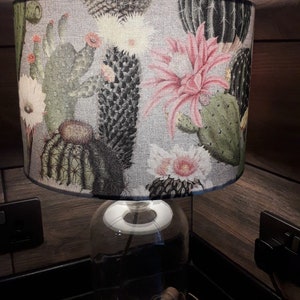 Cactus Lampshade Drum Lampshade - Handmade 20cm 25cm 30cm 35cm 40cm ...