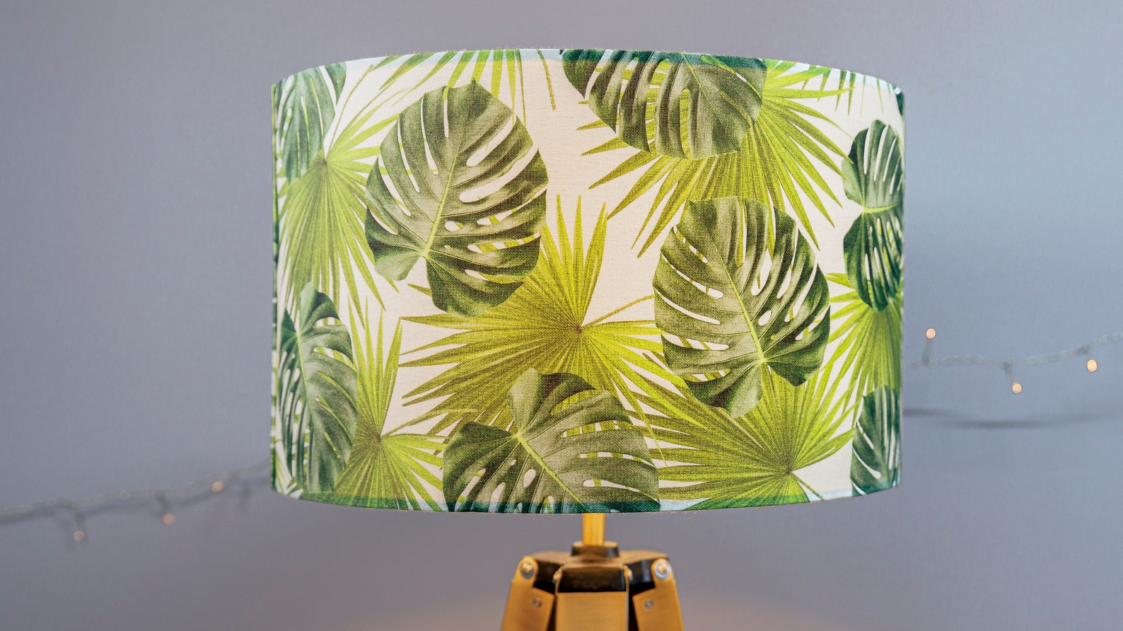 Tropical Leaves Lamp Shade Handmade Botanical Green Exotic | Etsy UK