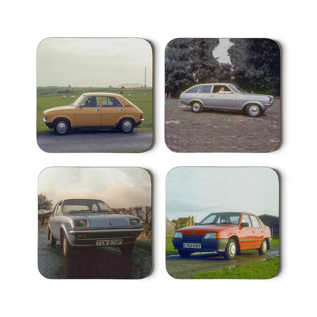 Set of 4 Vintage Cars Coasters - Classic Vehicles - Vauxhall Astra ...