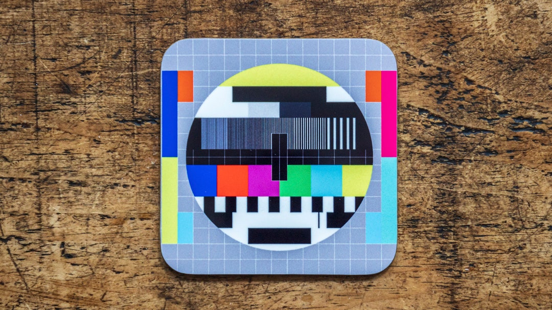 Retro TV Test Card Coasters - 1980s - 1970s - Retro - Vintage - Kitsch ...