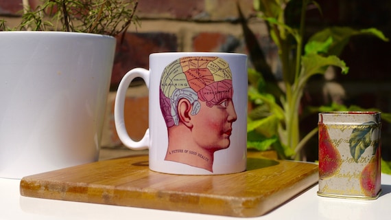 Phrenology Brain Ceramic Mug Personalisation Available - Etsy UK