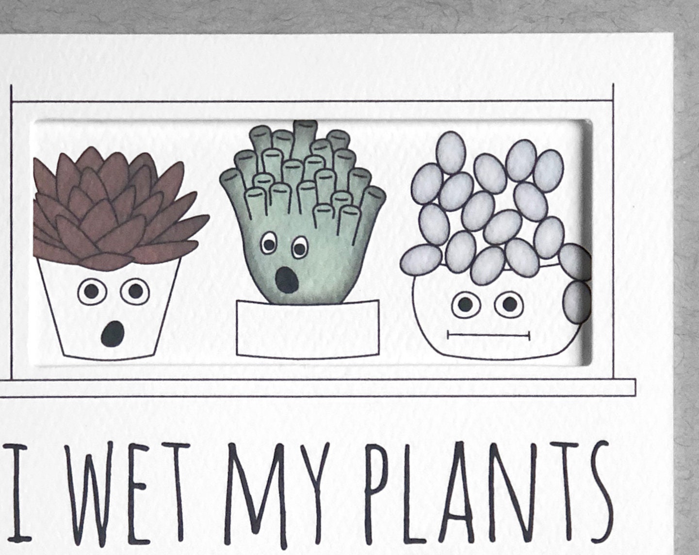 Succulent Card Plant Lover Cactus Card Card for Friend | Etsy