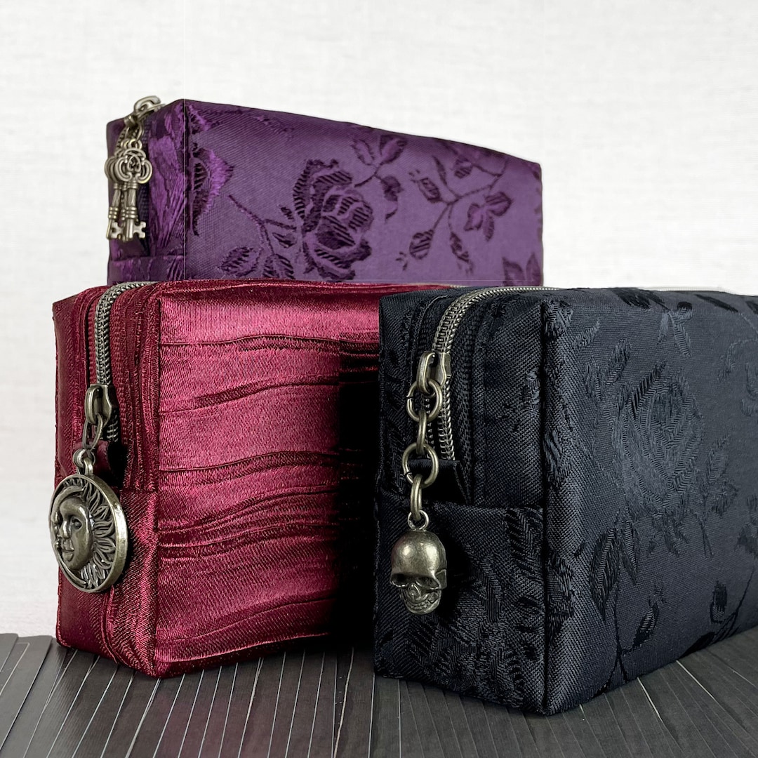Satin Tarot Pouch With Zipper | Rose Tarot Bag Tarot Deck Bag Tarot ...