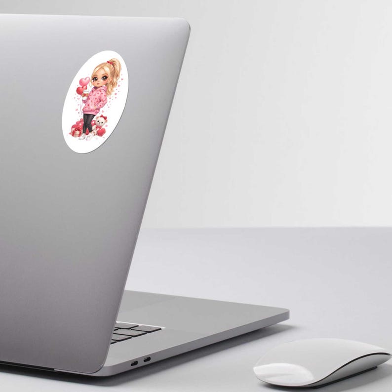 Valentine Girl PNG Clipart – Cute Coffee Lover Illustration, Pink ...