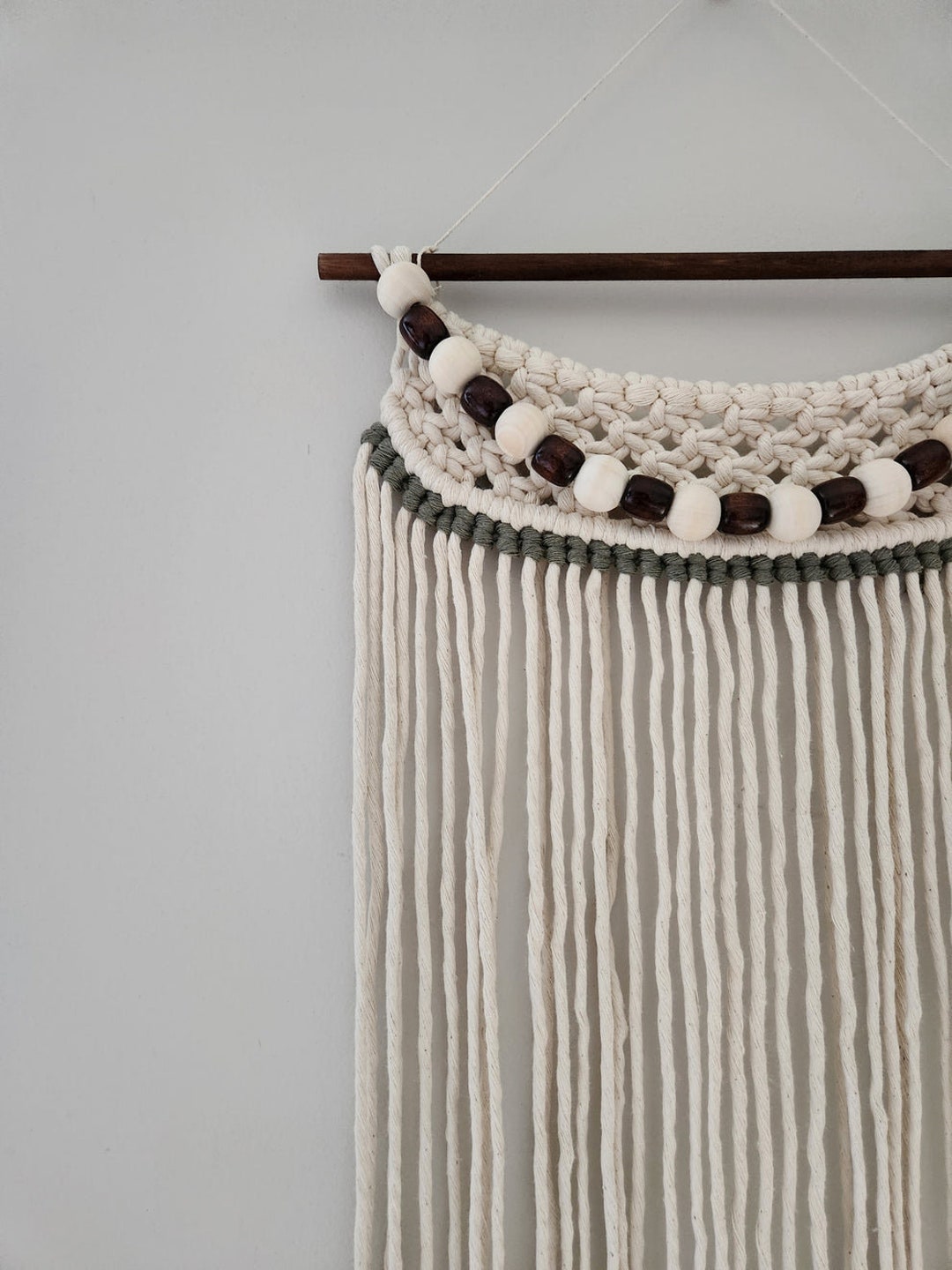 Beaded Macrame Wall Hanging, Boho Wall Decor, Beaded Wall Decor - Etsy