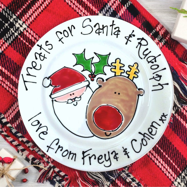 Santa Plate - Etsy UK