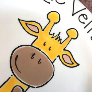 Giraffe Plate, Kids Name Plate, Plate for Son, Gift for Girls, Grandson ...