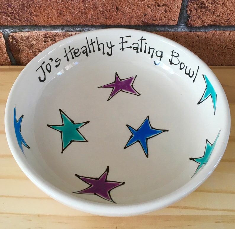 Personalised Bowl, Glazed Ceramic Bowls, Pretty Bowl, Mum Gift, Dad ...