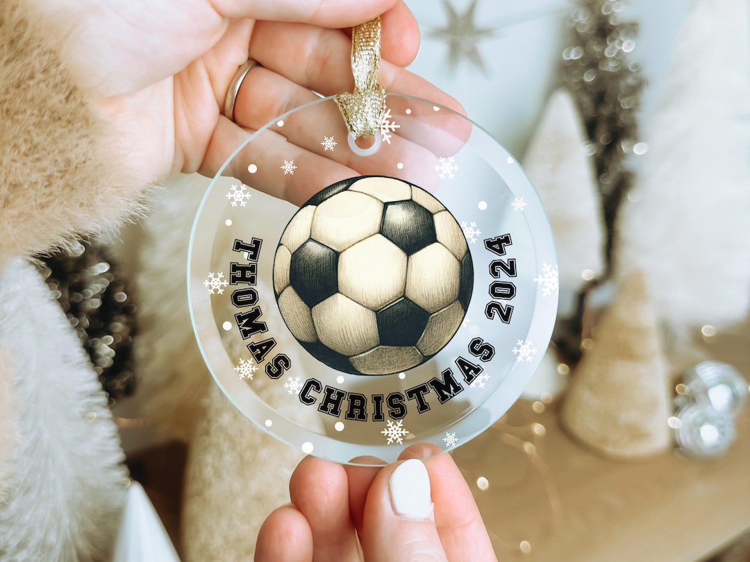 Custom Soccer Ball Tree Ornament for Kids, Personalized Xmas Gift, Fun ...