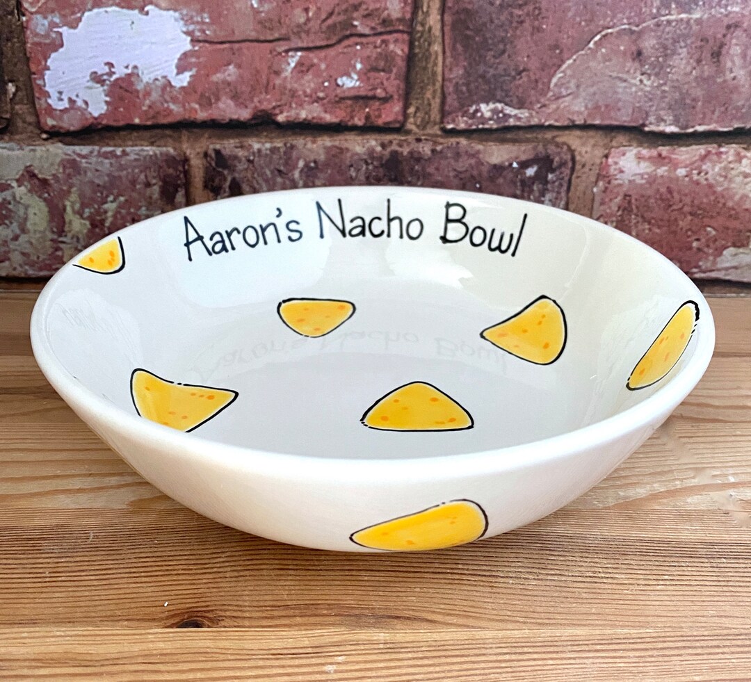Nacho Bowl, Personalised Nacho Bowl, Glazed Ceramic Bowls, Bowl for ...