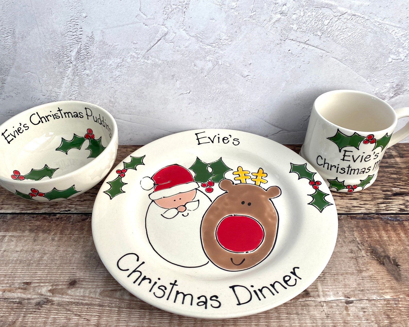 Christmas Dinner Set for Children, Child Father Christmas Dinner Plate ...