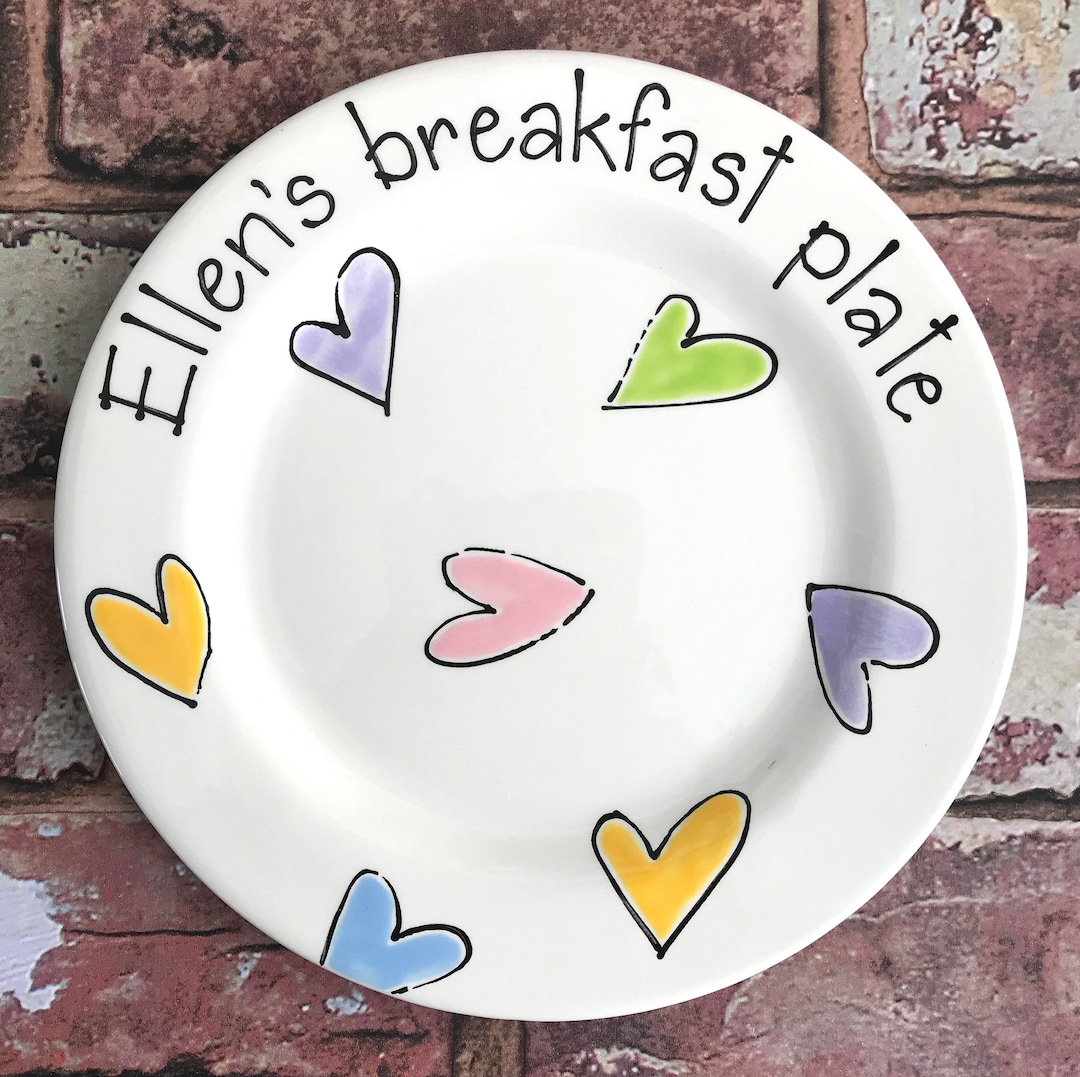 Personalised Plate, Snack Plate, Healthy Eating Plate, Personalised ...