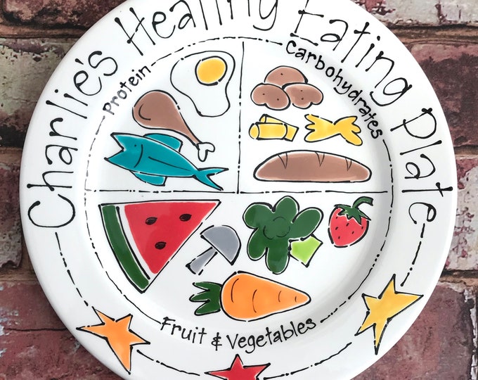 Plate Hand Painted Funny Quote Dieting Plate Personalised Ceramic Plate ...