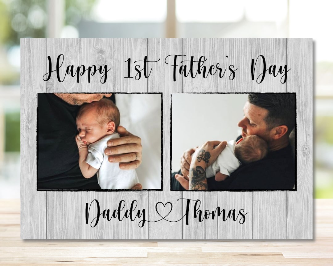 1st Father's Day Photo Gift From Son or Daughter, First Fathers Day ...