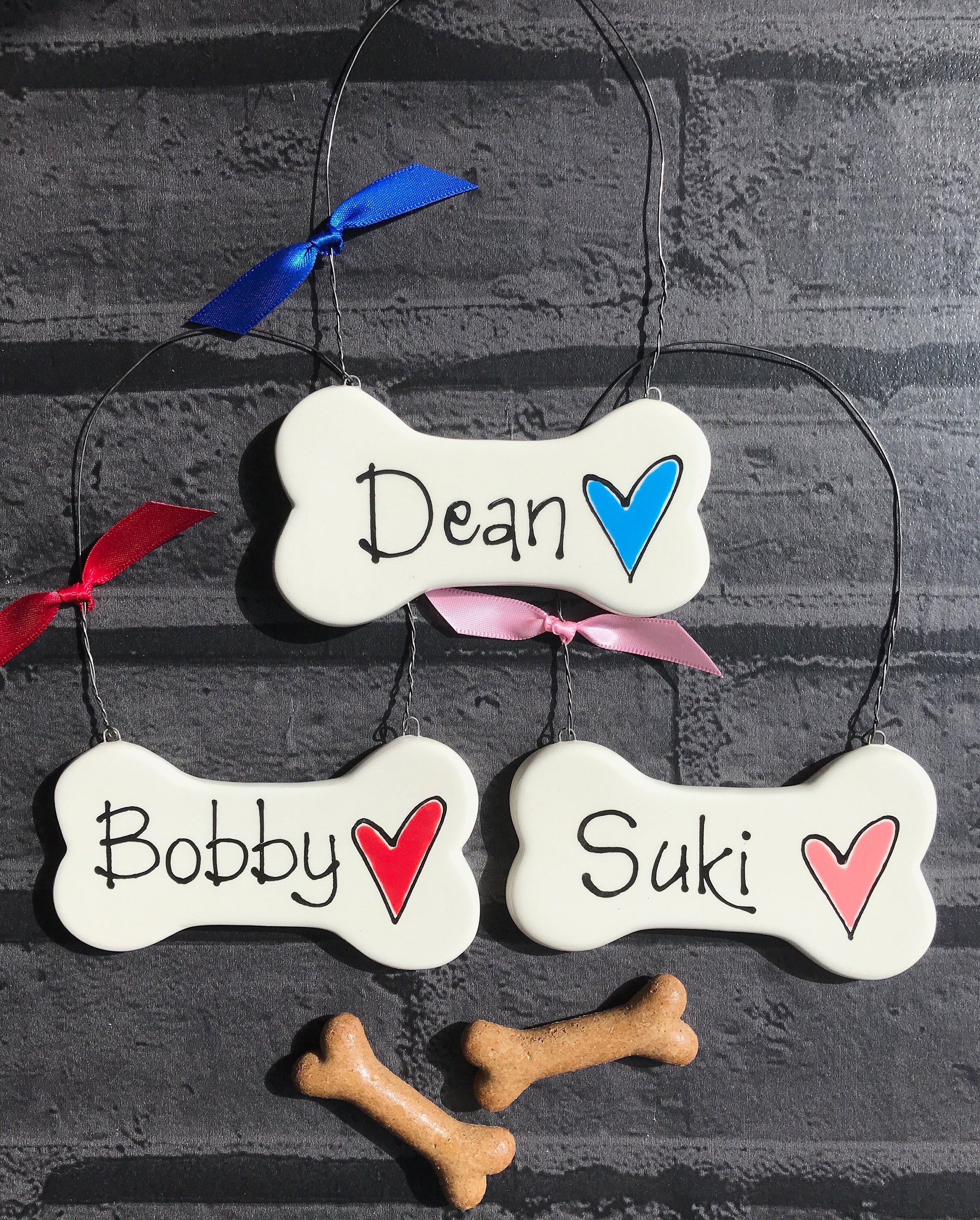 Personalised Dog Tag Name Tag Ceramic Bone Tag Dog Gift - Etsy UK