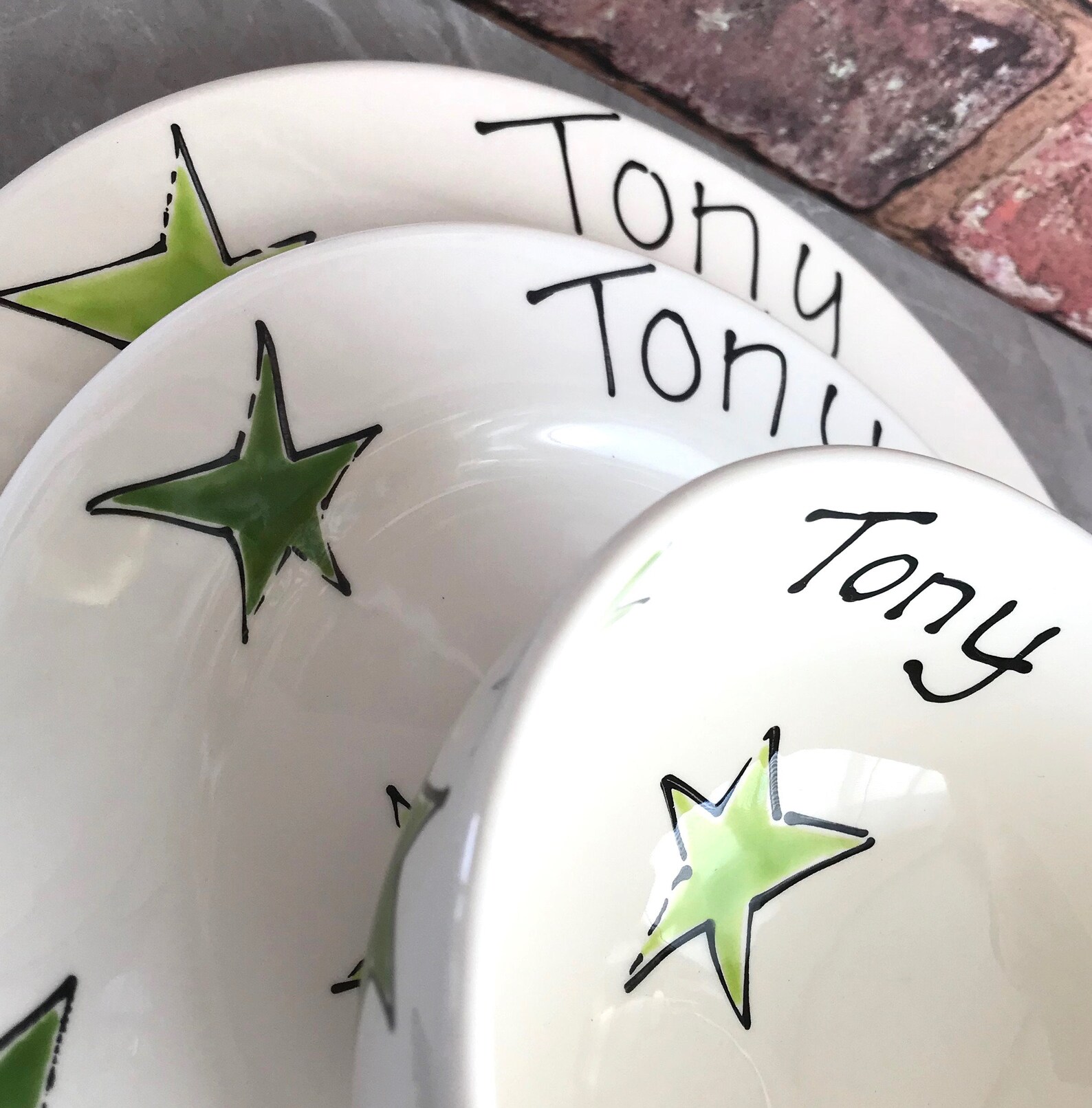 Personalised Dinner Set, Ceramic Plates & Bowl Set, Dinner Set, Ceramic ...