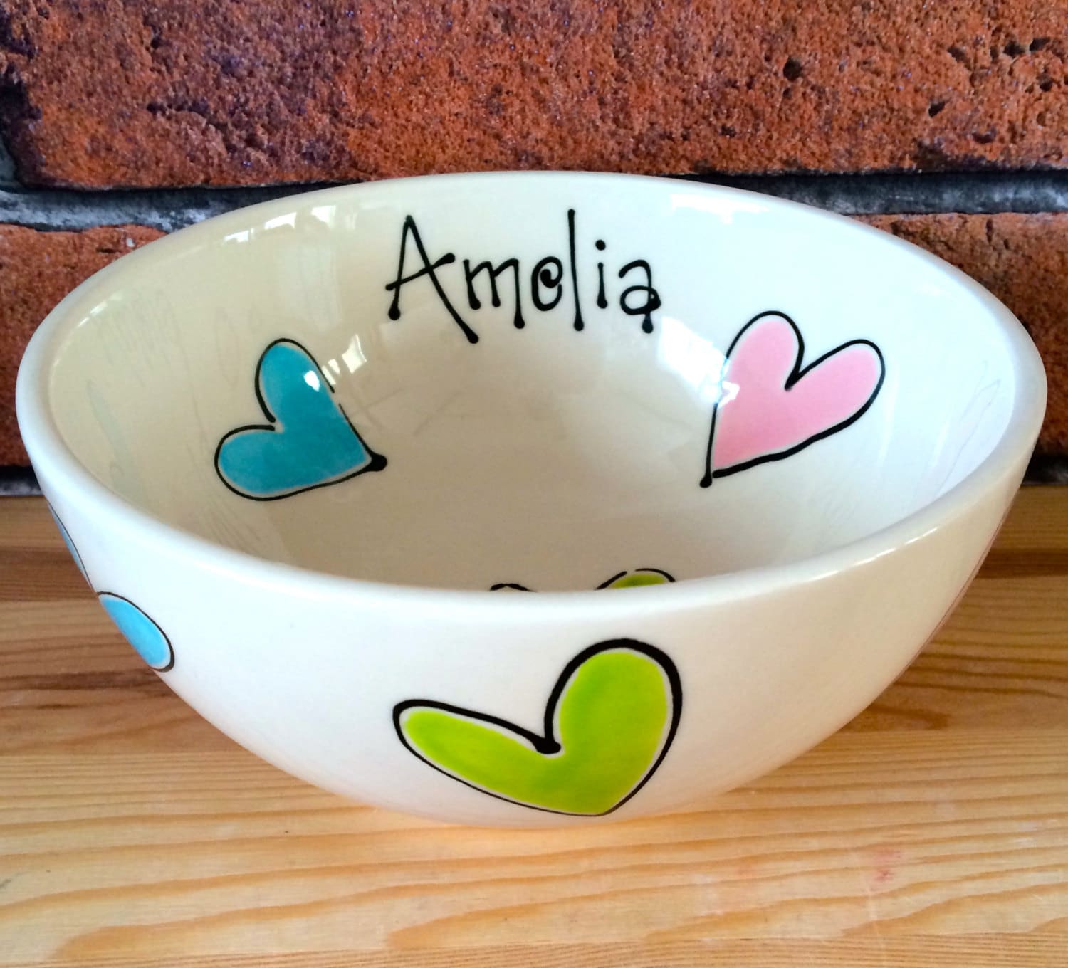 Personalised Bowl, Glazed Ceramic Bowls, Pretty Bowl, Mum Gift, Dad ...