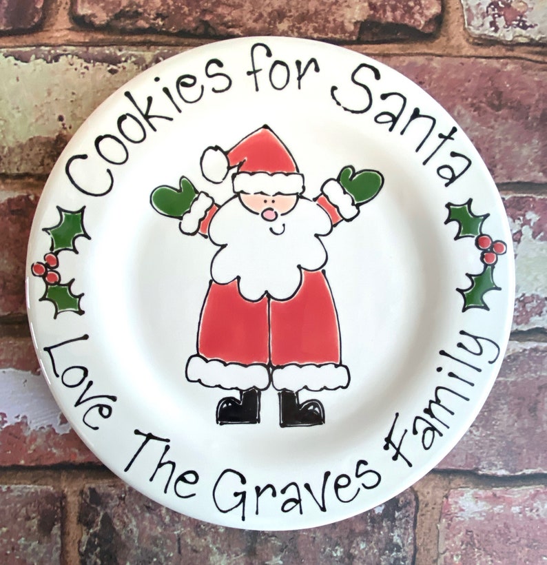 Santa Plate Personalised Santa Plate Christmas Eve Plate - Etsy