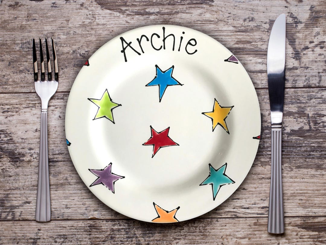 Personalised Plate, Dinner Plate, Healthy Eating Plate, Personalised ...