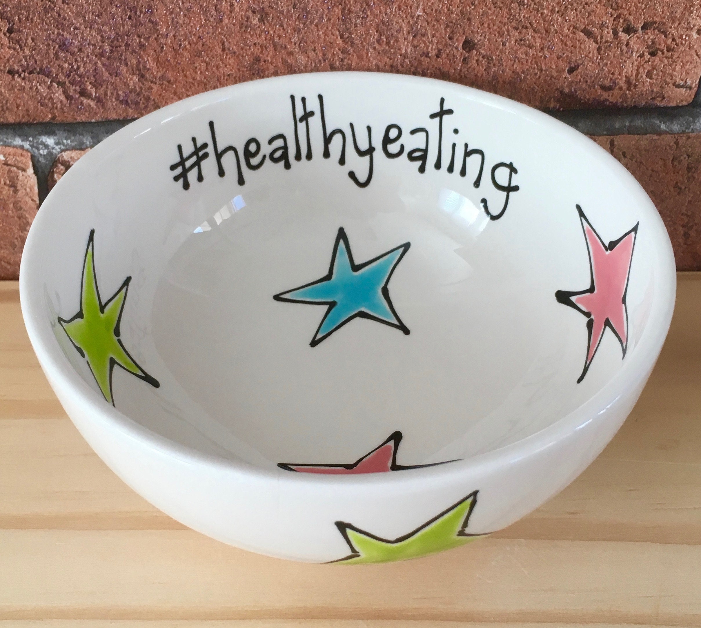 Personalised Bowl, Glazed Ceramic Bowls, Pretty Bowl, Mum Gift, Dad ...