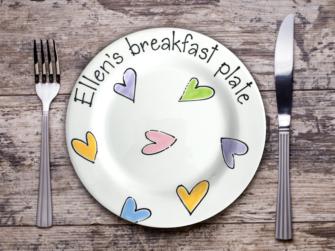 Personalised Plate, Snack Plate, Healthy Eating Plate, Personalised ...