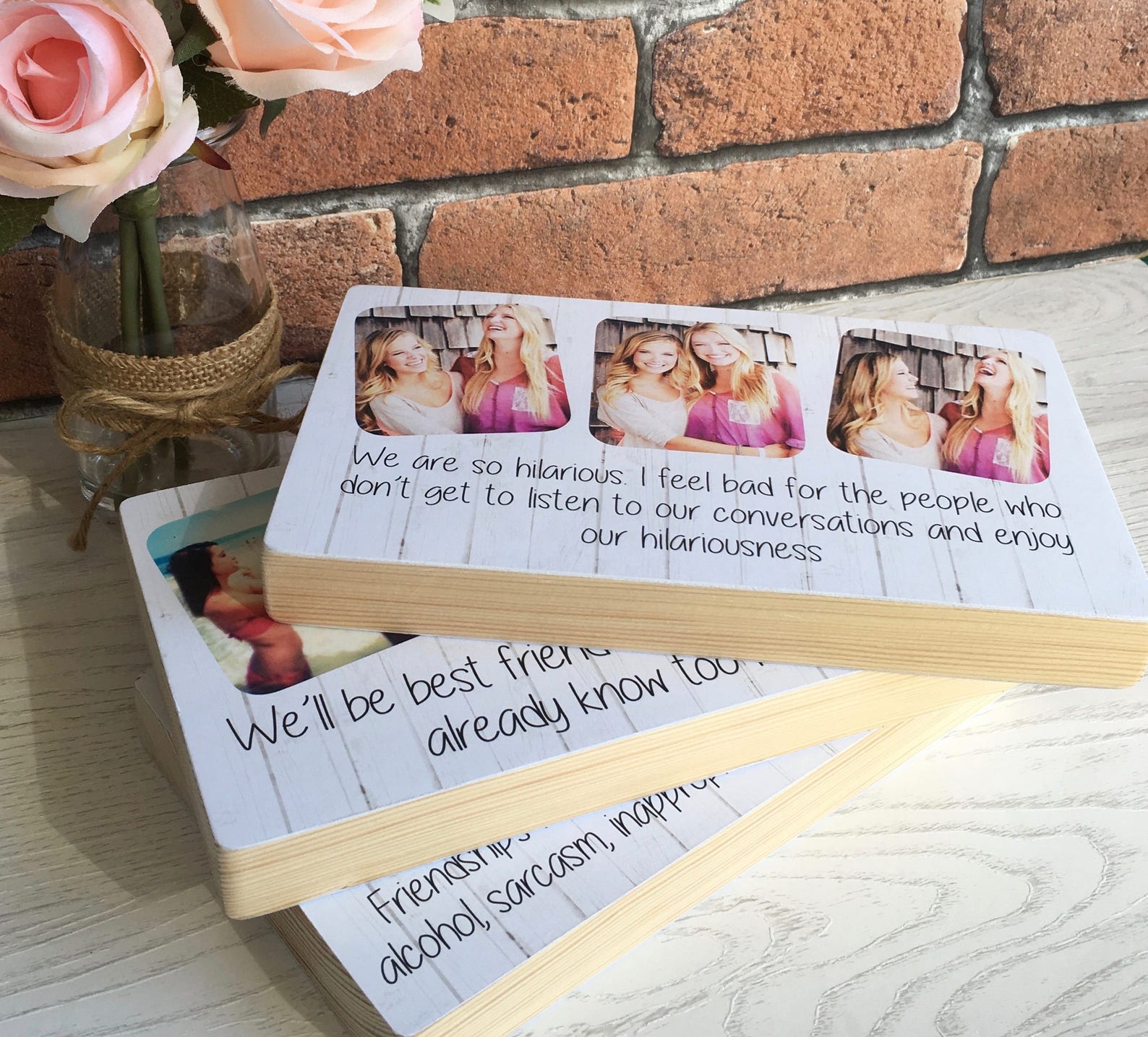 Personalised Photo Block, Handmade Photo Plaque, Personalised Picture ...